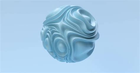 Hypnotic Cyclic Animation Of The Sphere Endless Animation Of 3d Waves Cyclic Smooth Motion