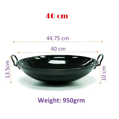 Jimathero Happycook Enamel Wok Kuali Enamel Kuali Tak Melekat