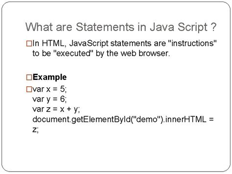 Java Script The Basics Year 10 Computer Science