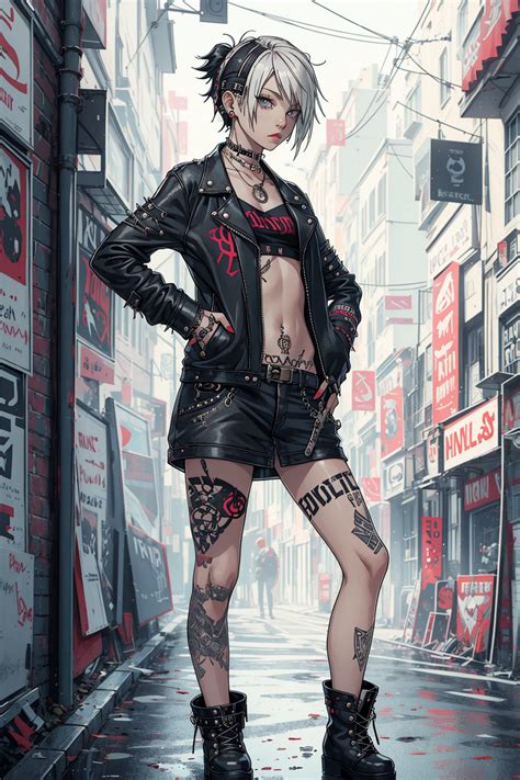 Anime Punk Girl Drawing