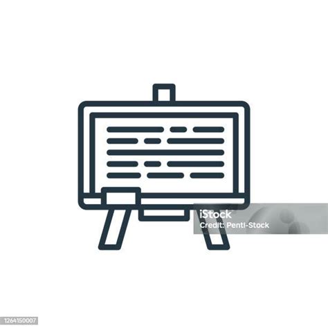 흰색 배경에서 격리된 칠판 벡터 아이콘입니다 웹 사이트 디자인 및 모바일 앱 개발을위한 개요 얇은 라인 칠판 아이콘 얇은 선