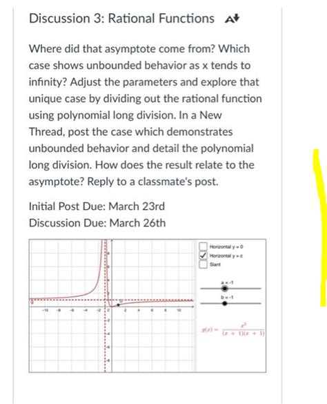 Solved Discussion 3 Rational Functions At Where Did That