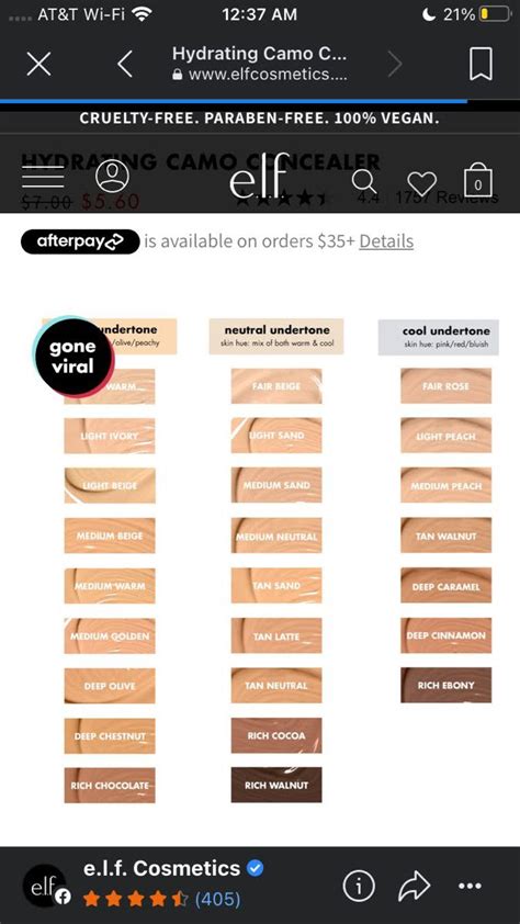 E L F Camo Concealer For Flawless Skin