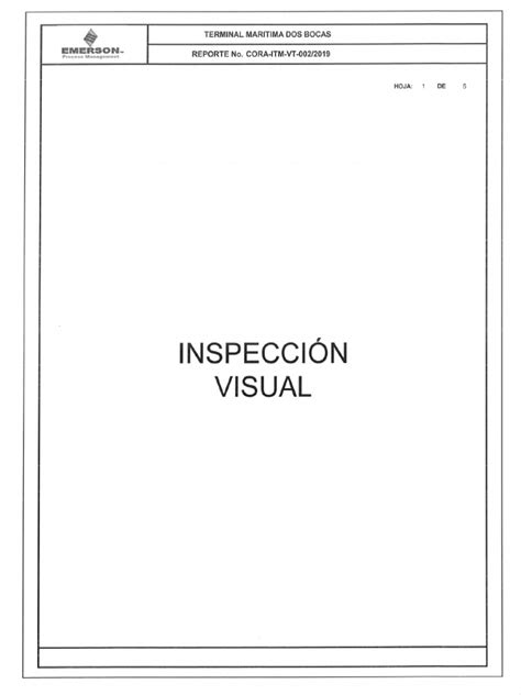Reporte Tie In 02 Inspección Visual Pdf