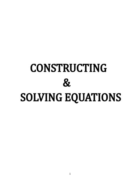 Nstructing Solving Equations Answers Pdf Geometry Mathematics