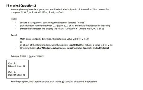 Solved 4 Marks Question 2 You Are Planning To Write A