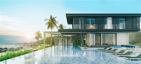 바다 전망 수영장 현대 로프트 디자인 럭셔리 오션 비치 하우스 0명에 대한 스톡 사진 및 기타 이미지 0명 3차원 형태 가구 Istock