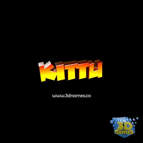 Preview Of Black Background 3d Name For Kittu