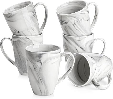 Malacasa Coffee Mugs Set Of 6 18 Oz Large Porcelain Mugs