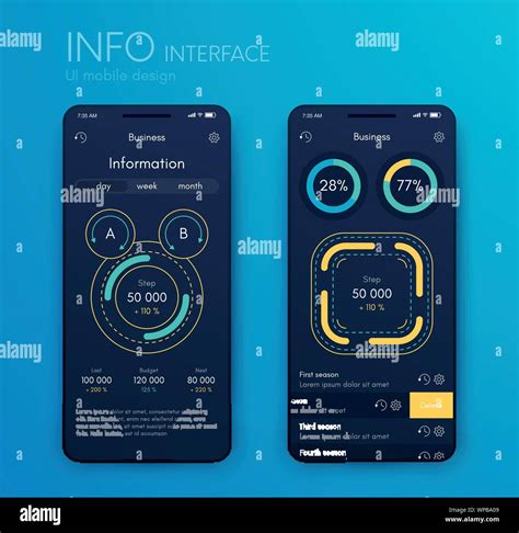Mobile Application Interface Ui Design Vector Illustration Stock Vector Image And Art Alamy