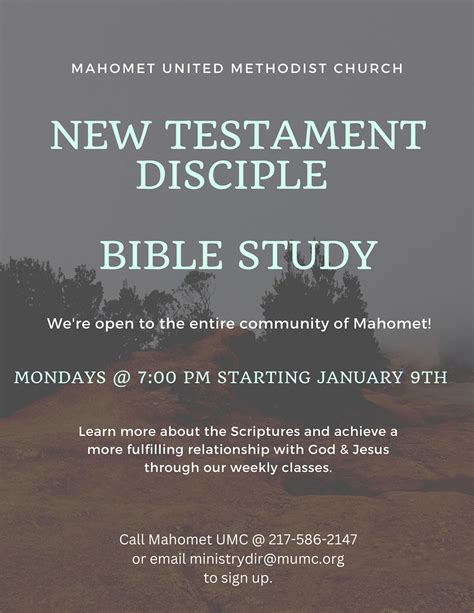 New Testament Disciple Registration Mahomet United Methodist Church