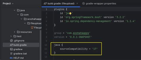spring boot gradle project 우하하앱스