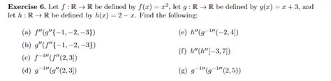 solved exercise 6 let f r→r be defined by f x x2 let