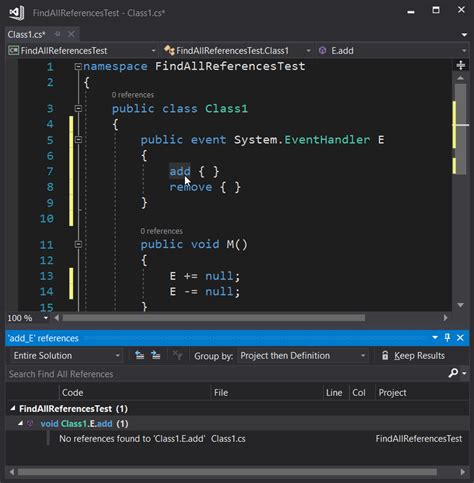 Request Find All References Broken Down By Use · Issue 22545 · Dotnet