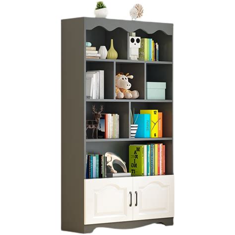 简易书架置物架落地收纳储物柜子家用卧室客厅隔断办公室书柜多层 虎窝淘