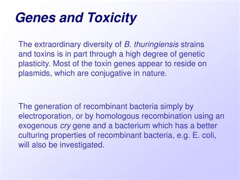Ppt Molecular Characterization Of Bacillus Thuringiensis And
