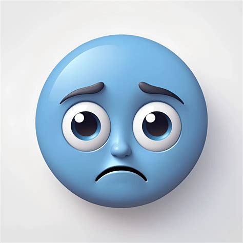 Sad Blue Emoji Face Free Download Ai Scribbles