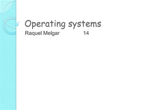 Operating Systems Mayo Pptx