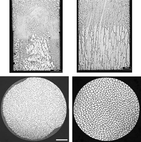Comparison Of The Microstructures Obtained During Upward Solidification