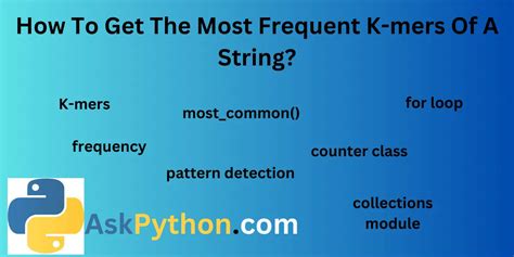 How To Get The Most Frequent K Mers Of A String Askpython
