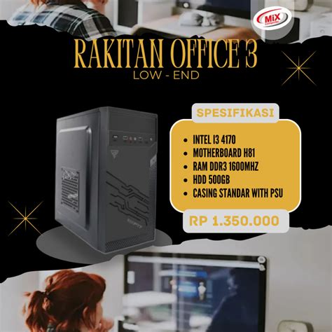 Jual Paket PC Komputer Rakitan Office Set Lengkap Core I SSD GB Shopee Indonesia