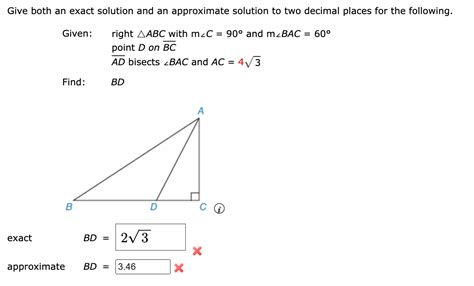 Solved Give Both An Exact Solution And An Approximate Chegg