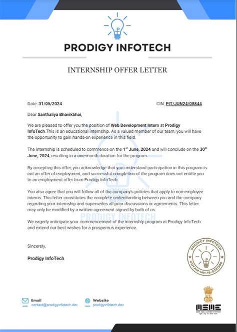 Bhavik Santhaliya On Linkedin Internship Webdevelopment Prodigyinfotech Careergrowth Grateful