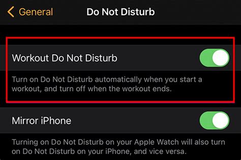 How To Automatically Enable Do Not Disturb Mode For Workout In Apple Watch