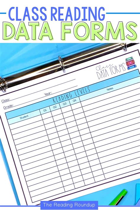 class reading data collection sheets small group reading data tracking reading data