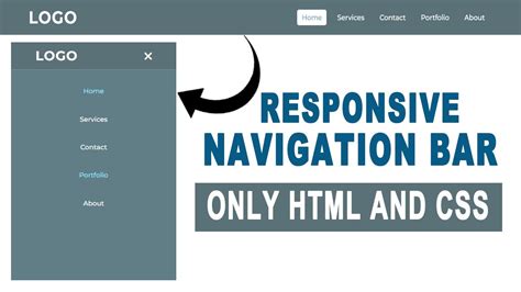Responsive Navbar Tutorial Using Html Css How To Make A Responsive Website Youtube