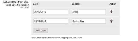 Magento 2 System Configuration Multi Date Selection