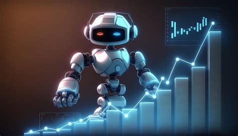 Premium Photo A Robot On A Graph With The Numbers Stock On It