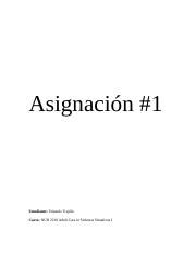 Asignacion 1 docx Asignación 1 Estudiante Eduardo Trujillo Curso NUR 2210 Adult Care in