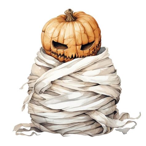 Premium Photo Mummy Wrapped Pumpkin