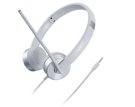 Lenovo Gxd B Stereo Analog Headset Silver Walmart Com