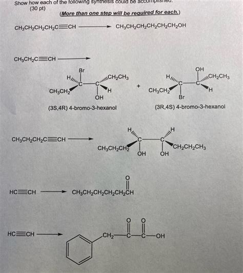 Solved Show How Each Of The Following Synthesis Could Be
