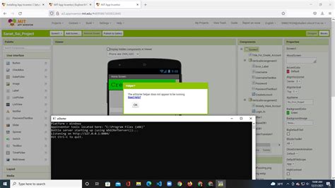 Not Connecting To Emulator AiStarter Is Working MIT App Inventor Help MIT App Inventor