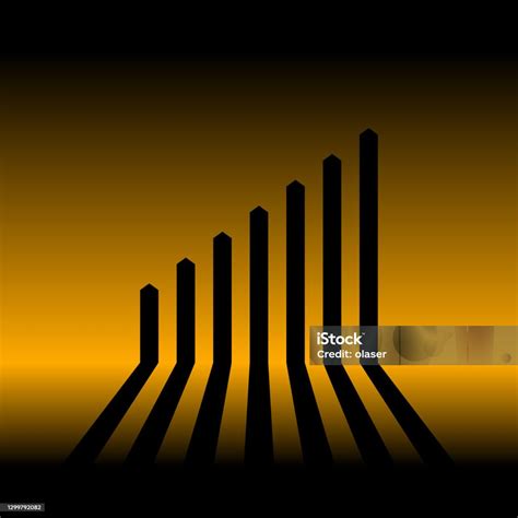 벽에 진행 상황을 보여주는 3d 막대 그래프 검은색에 대한 스톡 벡터 아트 및 기타 이미지 검은색 인포그래픽 주황색