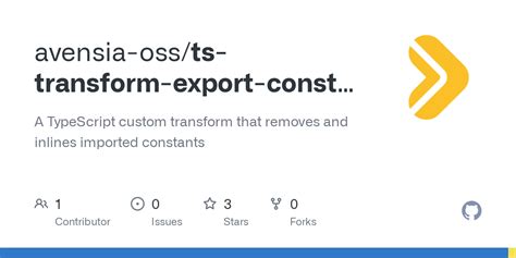 Github Avensia Ossts Transform Export Const Folding A Typescript Custom Transform That