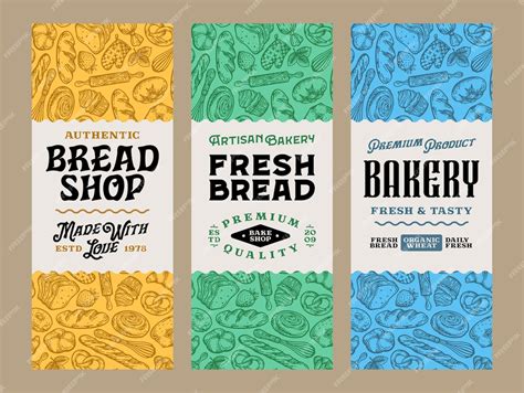 Premium Vector Bread Labels In Modern Style Bread And Packaging