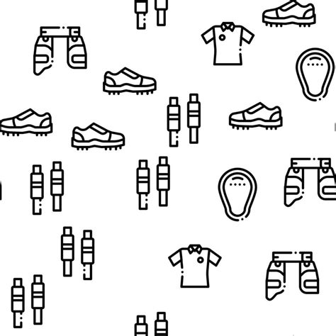 Cricket Game Seamless Pattern Vector 17573323 Vector Art At Vecteezy