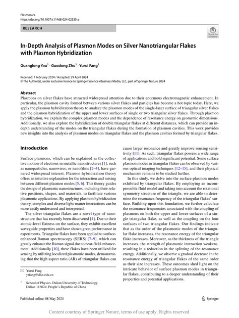 In Depth Analysis Of Plasmon Modes On Silver Nanotriangular Flakes With Plasmon Hybridization