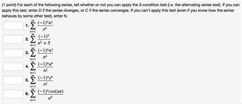 Solved For Each Of The Following Series Tell Whether Or Not