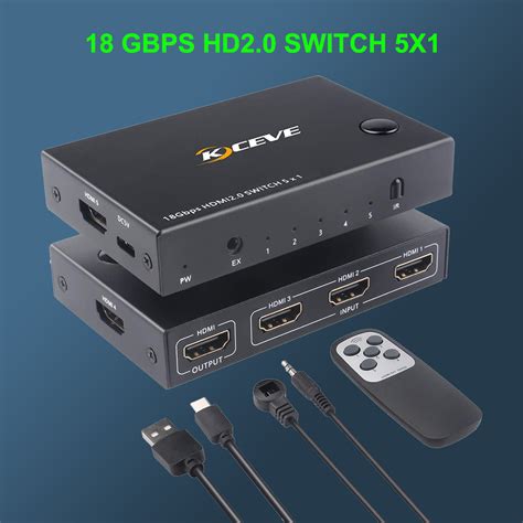 5 Ports 18gbps Hd 20 Switcher 5 Input 1 Output Kv Grandado