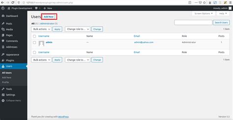 plugin development add new button in admin panel wordpress