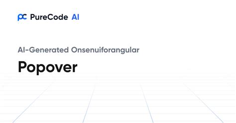 Implement Onsenui For Angular Popover Fast Using Ai