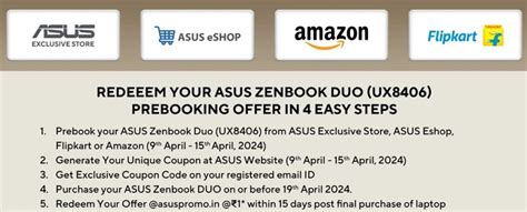 Asus Zenbook Duo Oled Ux Pre Booking Begins Ahead Of Th April India Launch