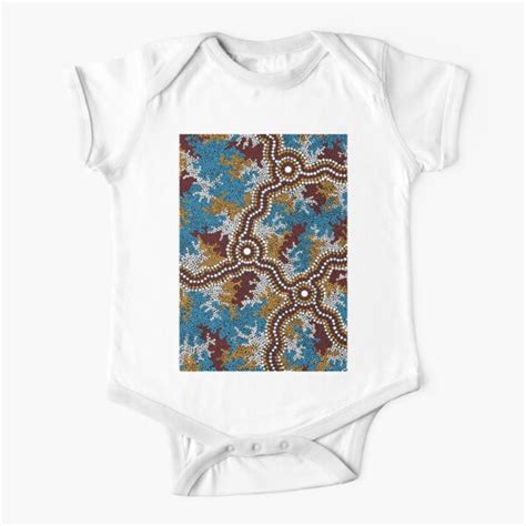 Aboriginal Art Authentic Wetland Dreaming Onesie Sold By Daniesoares Sku 24646087 Printerval