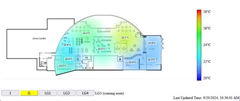 Temperature Heatmap On Library Floor Plans Hkust Library Stories