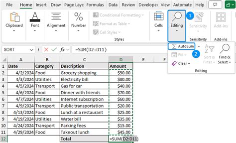 How To Tally A Column In Excel 5 Simple Ways Excel Insider